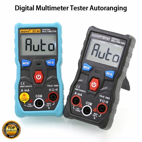 Digital LCD Multimeter Tester Ammeter DC AC OHM Auto Range ZT-S1,ZT-C1 ...