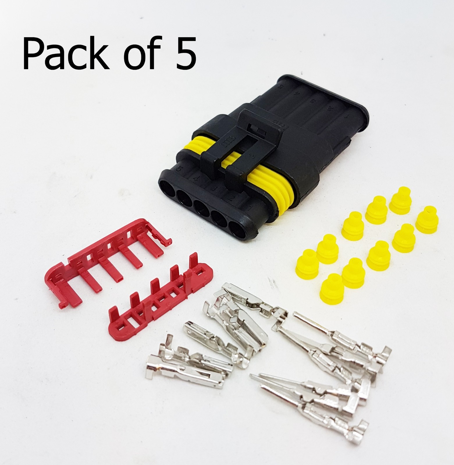 Amp Tyco Connector Kit Superseal Electrical Waterproof Plugs 1 2 3 4 5 ...