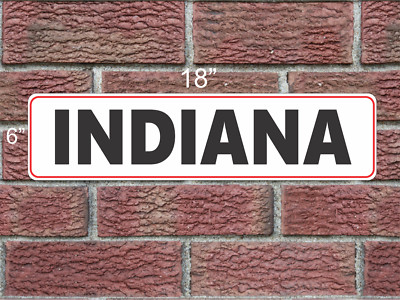 INDIANA Metal Sign USA State | eBay