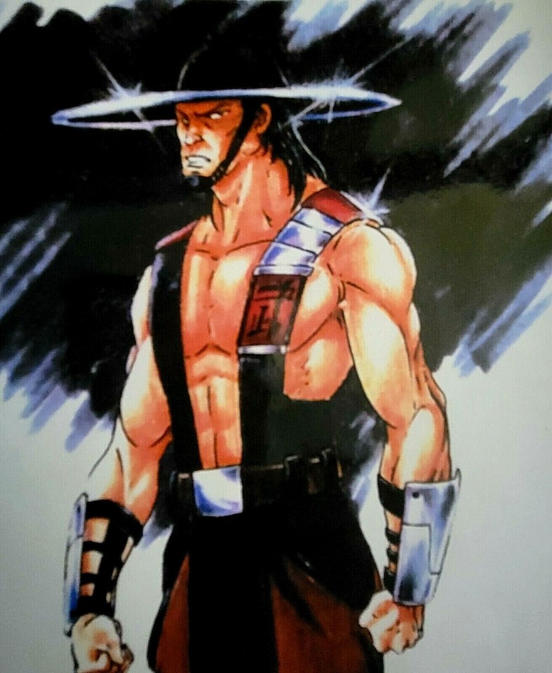 Rare '94 Mortal Kombat Kung Lao reproduction development sketch John ...