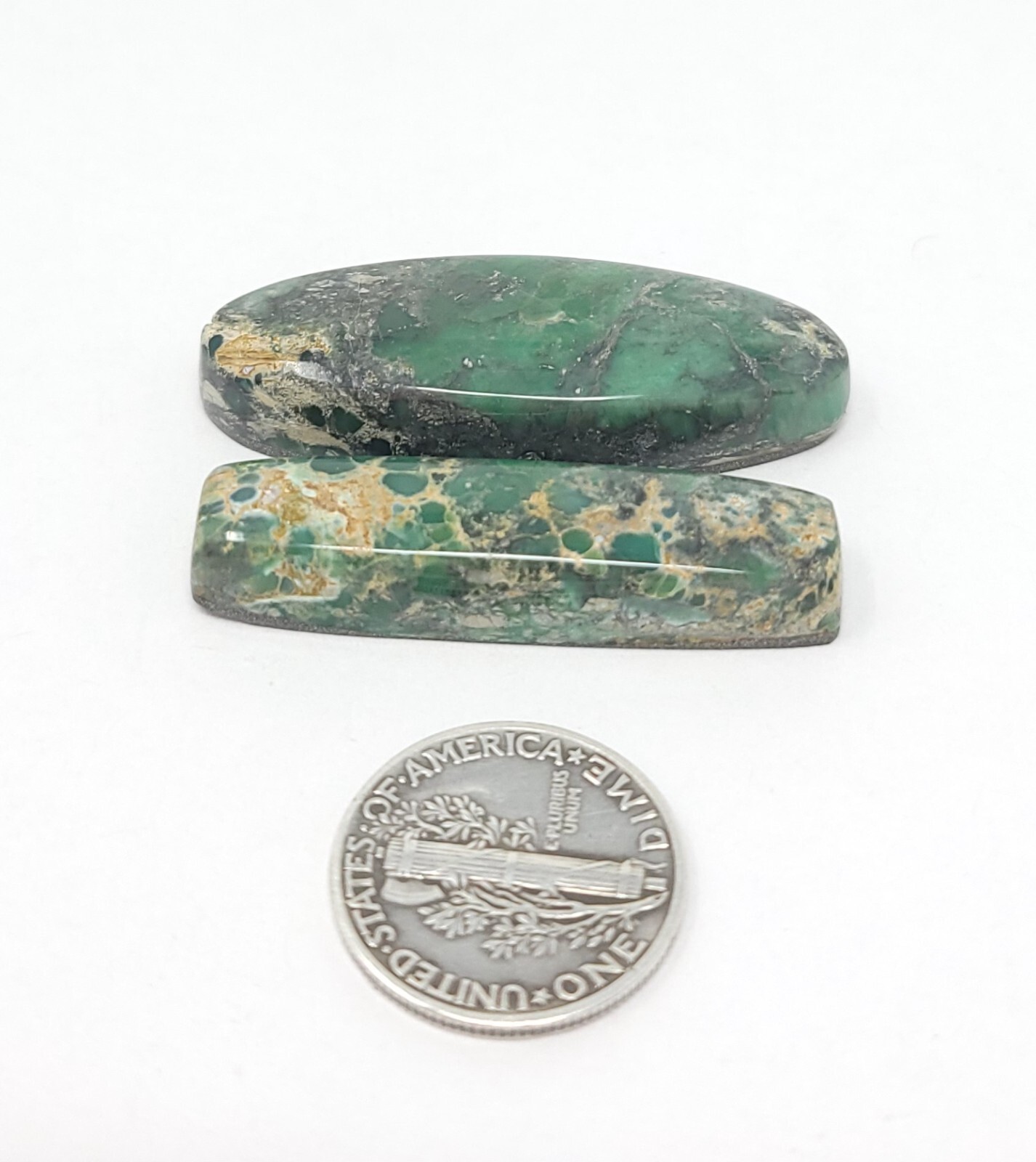Natural Australian Green Variscite Cabochon Lot Oval Rectangle Shape 59 ...