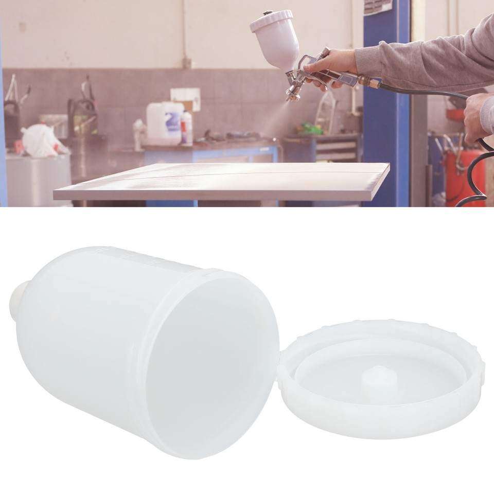 300ml Upper Plastic Spray Guns Cup Replacement Pot Container With 15mm ...