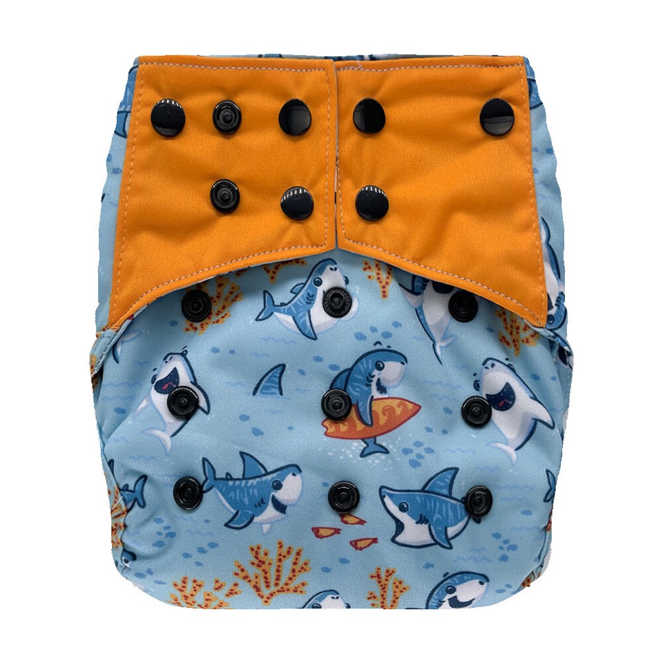 ECOABLE Baby Heavy Duty Waterproof Cloth Diaper Cover with Leg Gussets ...