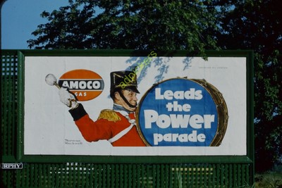 1954 Amoco Gas Drum Billboard 35mm Slide~Kodachrome Red Border New ...