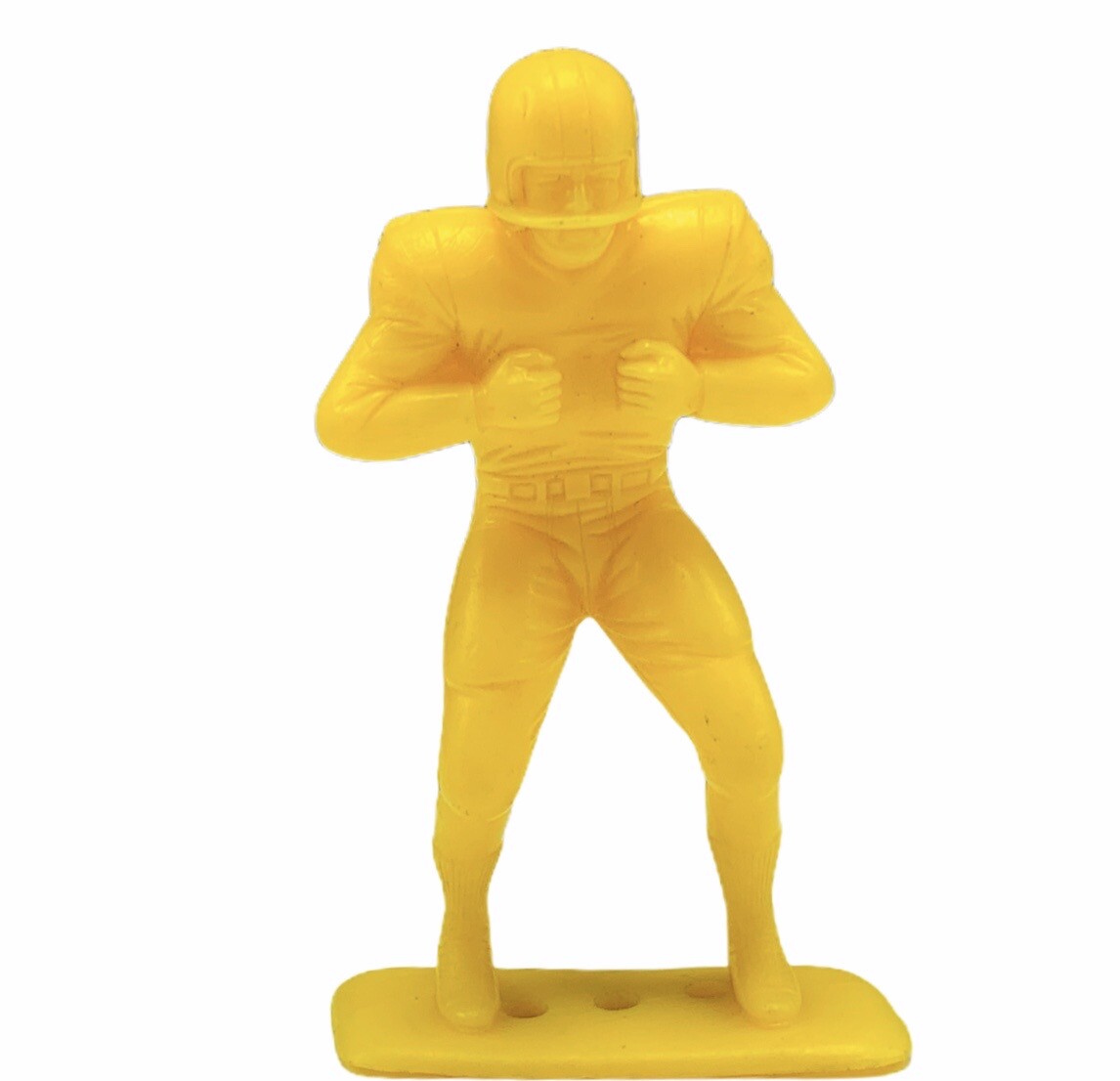 Louis Marx football player toy plastic figure 4" vtg 1969 yellow ...