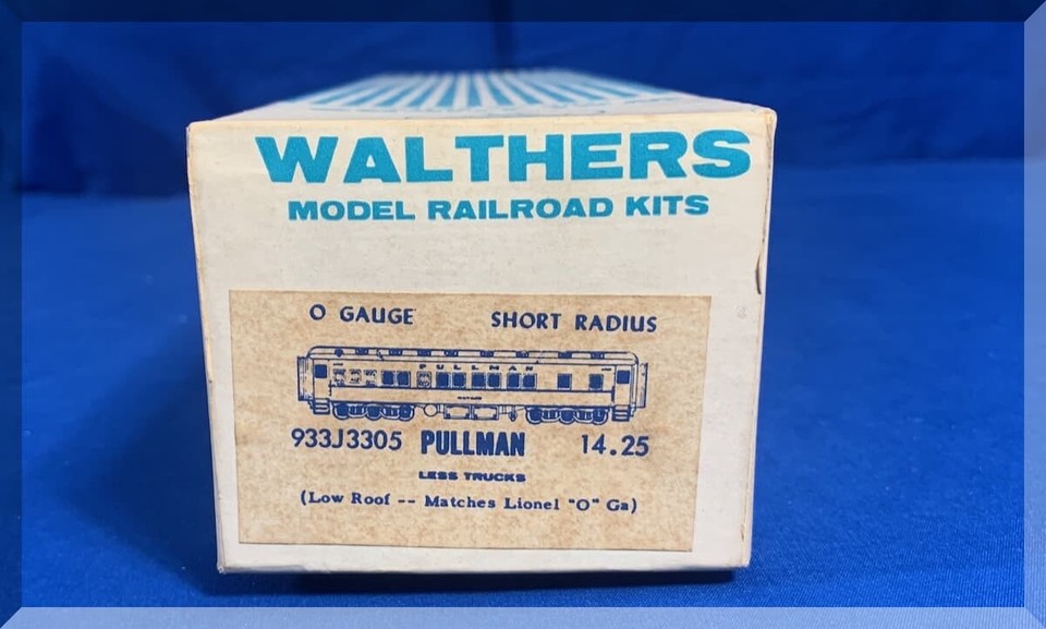WALTHERS MODEL TRAINS O-27 O-GAUGE TRAIN POST WAR KIT CARS X9 - FREE ...