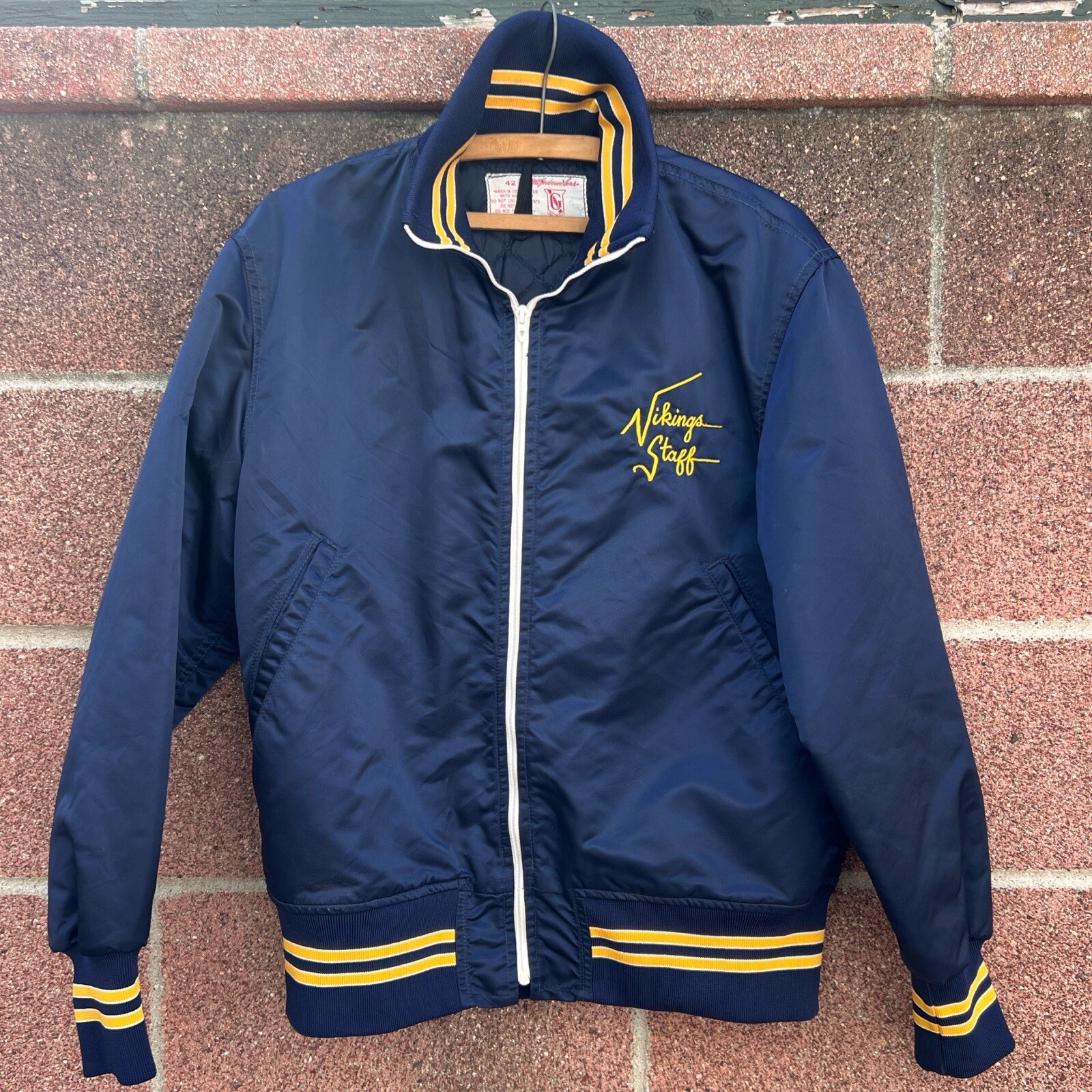 Vintage 70s/80s Nylon ‘Viking Staff’ Coach Jacket - Gem