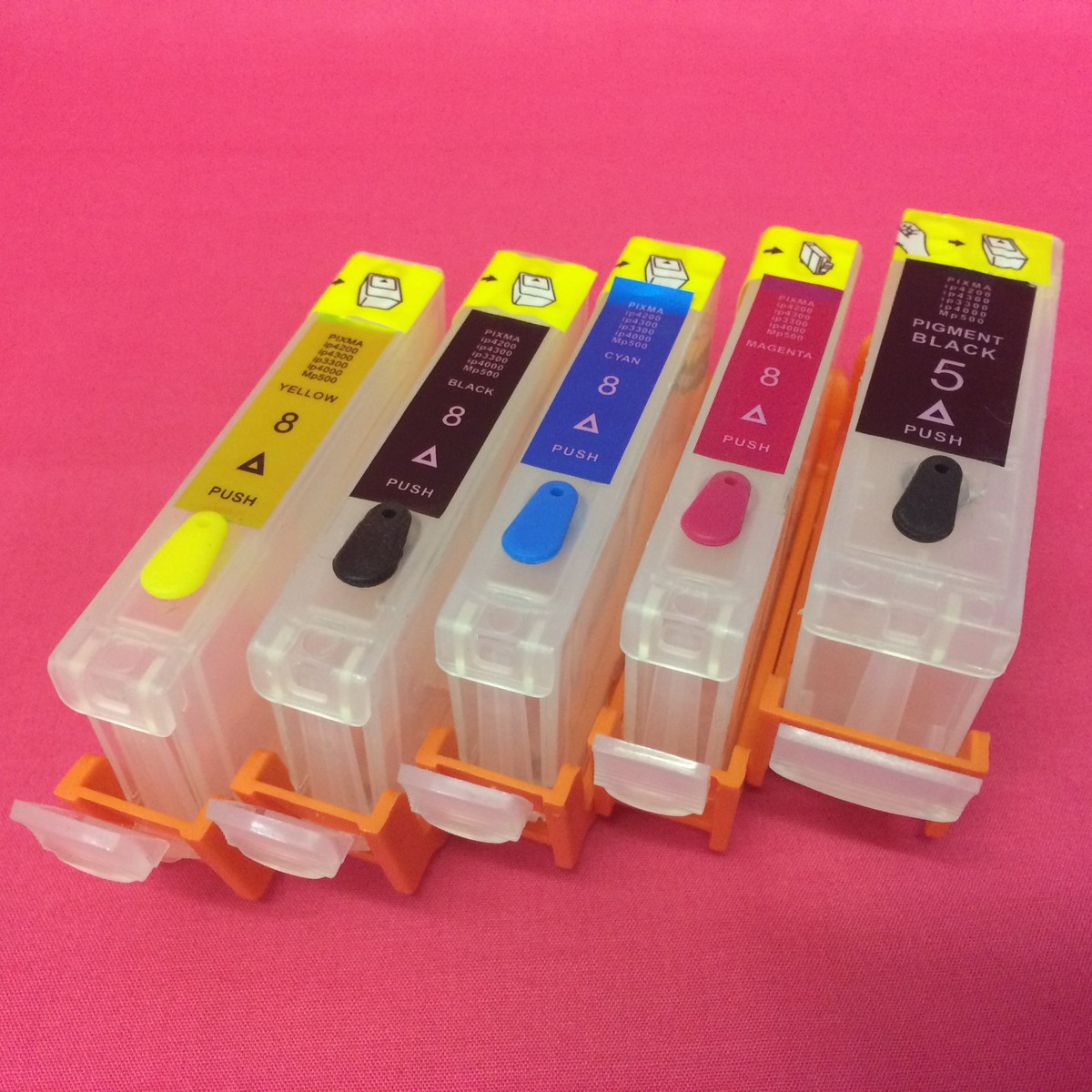 Ink For Canon Mp530 Printer 5 COLORS PGI 5 CLI 8 Refillable Ink