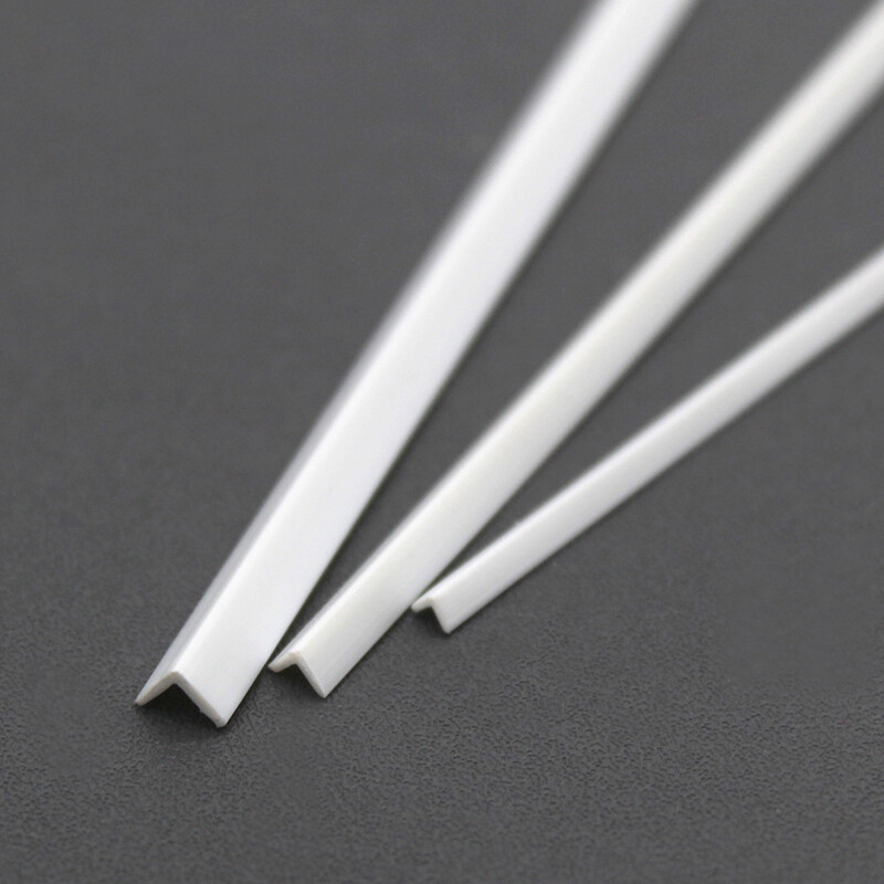 ABS Styrene Plastic Strip Rod Bar Angle-L Profile 250mm DIY Craft Build ...