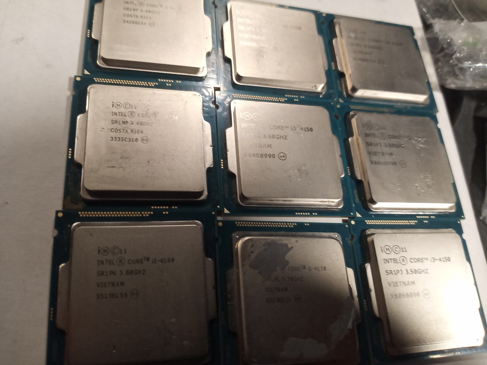 Lot Of 9 Intel Core i3 4th Gen Processors 5- 4150 2- 4130 1- 4160 1 ...