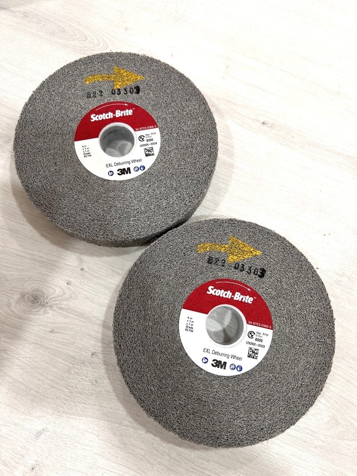 6" X 1" X 1" 9S FINE S/C EXL DEBURRING WHEEL SCOTCH-BRITE 3M | eBay