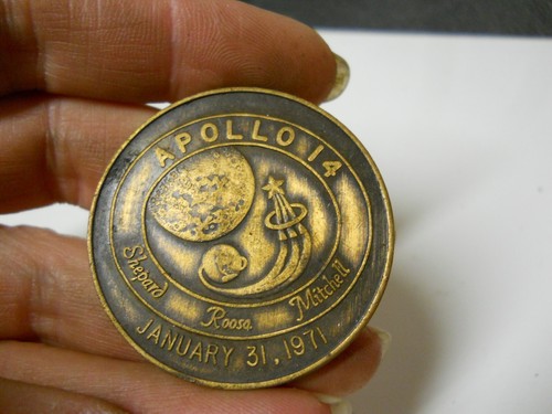 NASA Space Mission Project Apollo XIV 14 Earth Bronze Tone Challenge ...