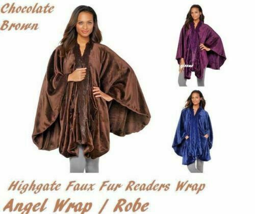 New Highgate Manor Soft Plush Faux Fur Angel Wrap Throw HSN $79 ...