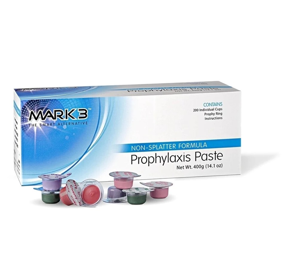 Dental Assorted and Flavors Prophy Paste, Non Splatter, 1.23% APF 50 ...
