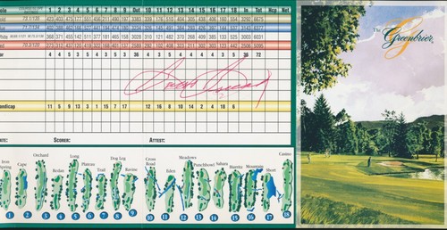 SAM SNEAD SIGNED Golf Scorecard 12" x 6" AUTO THE GREENBRIER | eBay