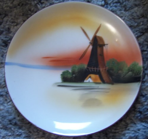China PLATE Hand Painted Windmill Scene MADE IN JAPAN | eBay