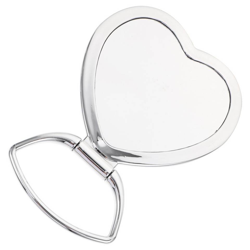 Convenient Girl Mirror Creative Heart Shaped Foldable Mirror Woman ...