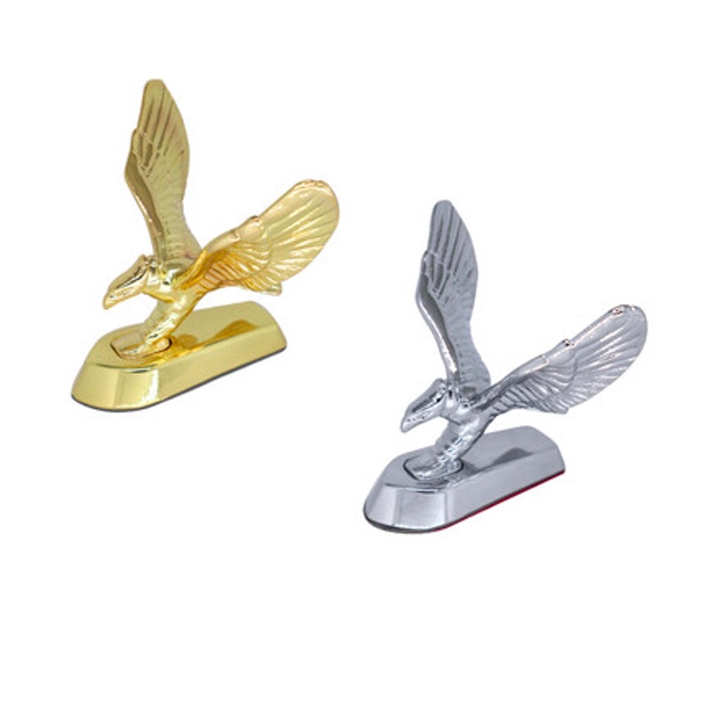 Car Motorcycle Chrome Hood Ornament Metal Badge Emblem Eagle Silver ...