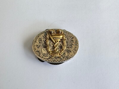 Antique Victorian Solid Silver Hand Curved Medicine Memento Mori Skull ...