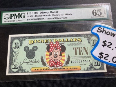 1999 Disney Dollar Minnie 10 graded PMG 65 | eBay