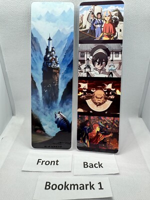 Avatar The Last Airbender Bookmarks Doubled Sided And Laminated Custom ...