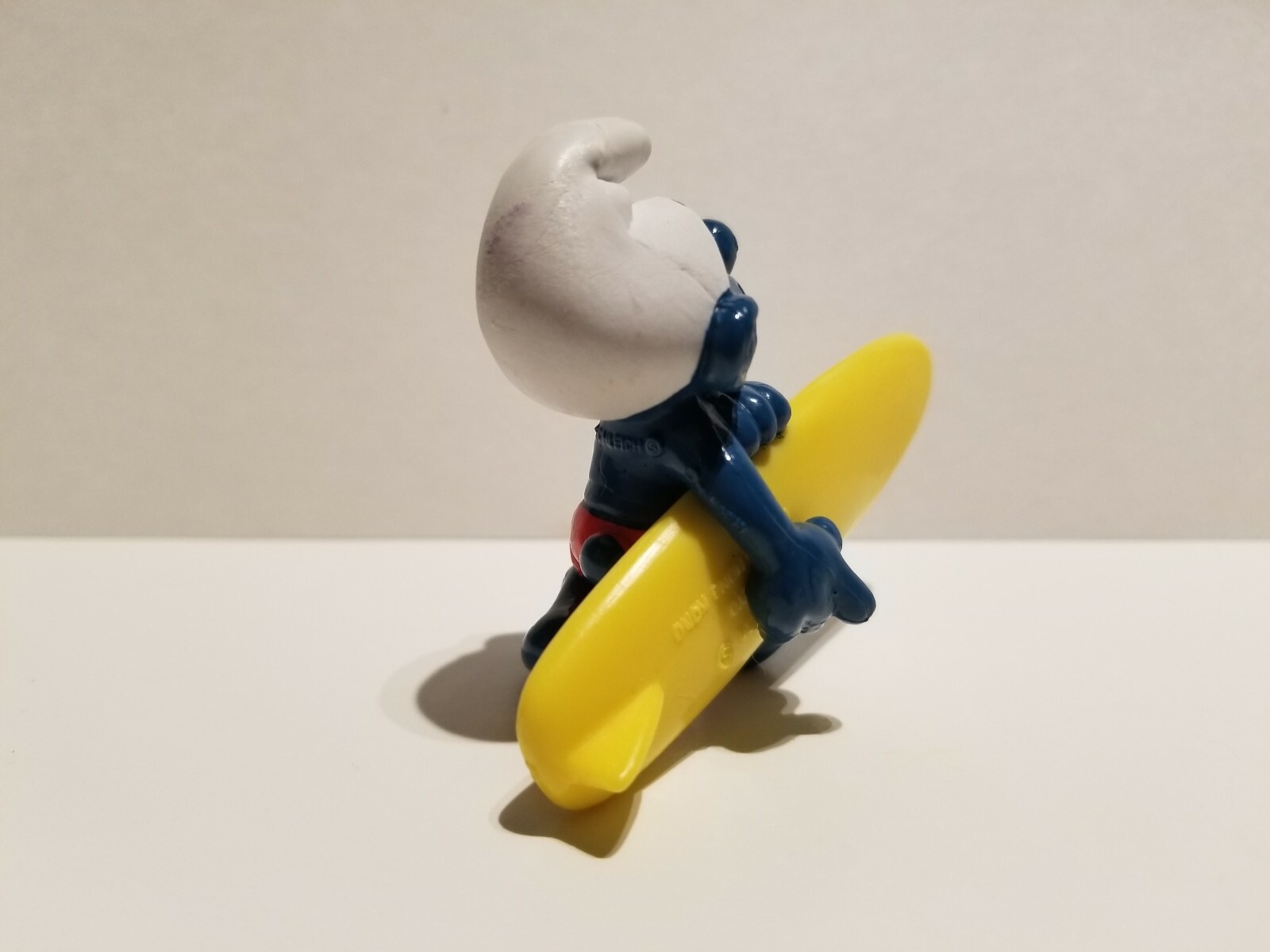 Smurfs 20137 Surfer Smurf Figure Surf Board Vintage Toy PVC Surfing ...