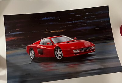 FERRARI 512 TR by Andrew Kitson 1992 - Rare Numbered Poster ...