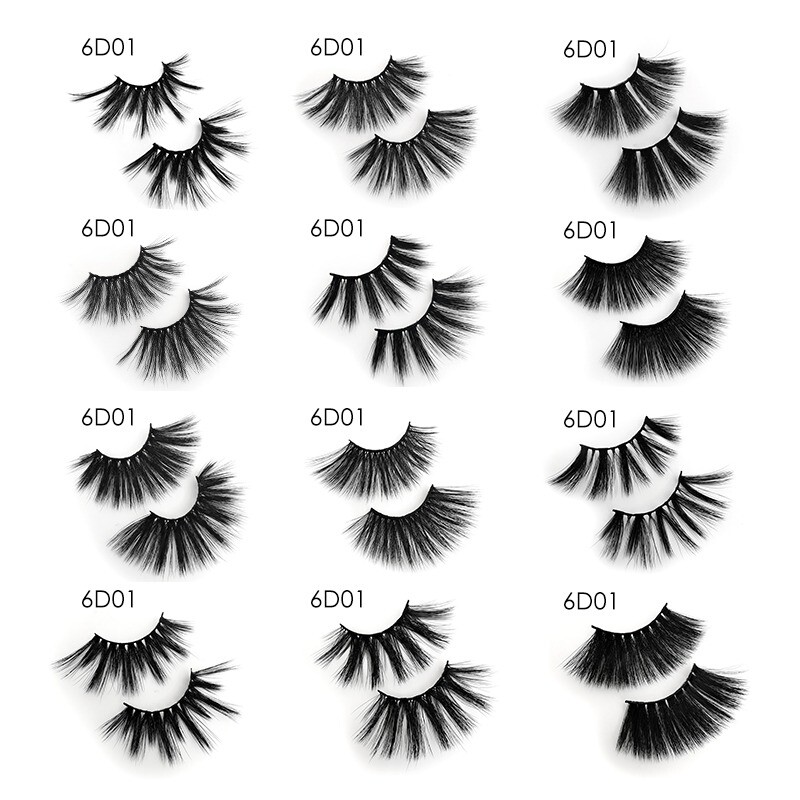 Wholesale 25mm Mink Lashes Bulk 4/20/50/100pcs Dramatic Natural False ...