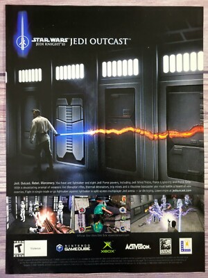 Star Wars Jedi Knight II Outcast Xbox PC Gamecube Promo Ad Art Print ...