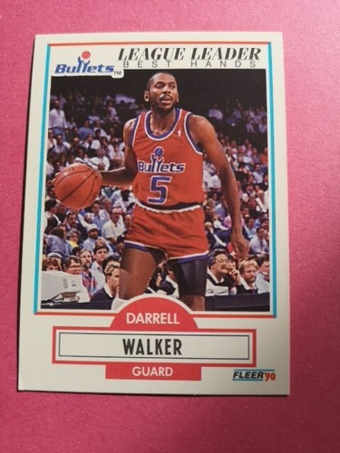 Darrell Walker Washington Bullets Carte Basket NBA Fleer 1990-91 #196 ...