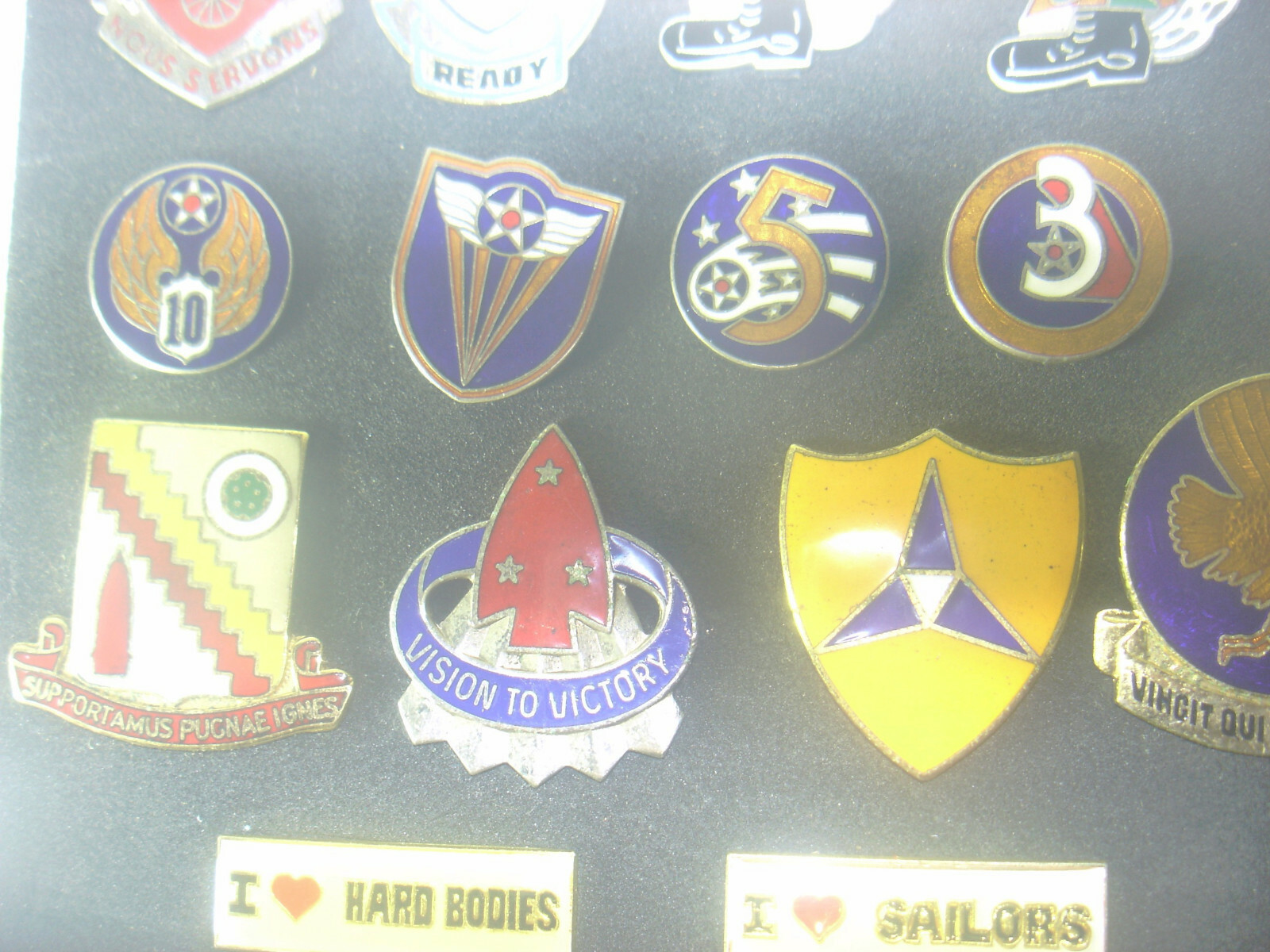 VINTAGE ORIGINAL LARGE LOT OF 47 US MILITARY PINS / EXCELLENT | eBay