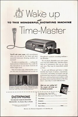 1952 Vintage ad for Dictaphone Time Master retro office appliance photo ...