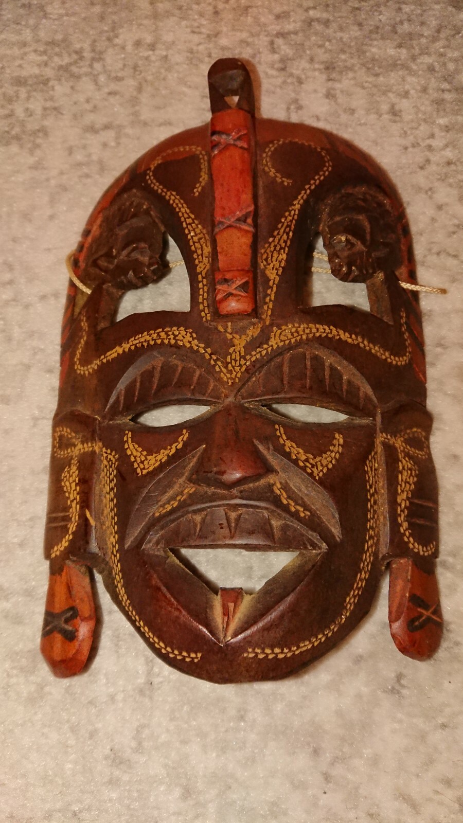 Brilliant Wooden Hand Carved and Painted Kenyan Tribal Mask | eBay UK