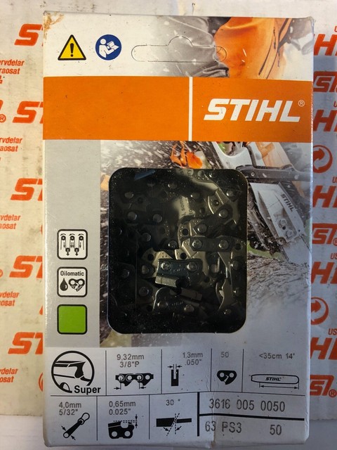 STIHL 14" Chainsaw Chain 63 Ps3 50 50d 3/8" Picco Super 36160050050 for ...
