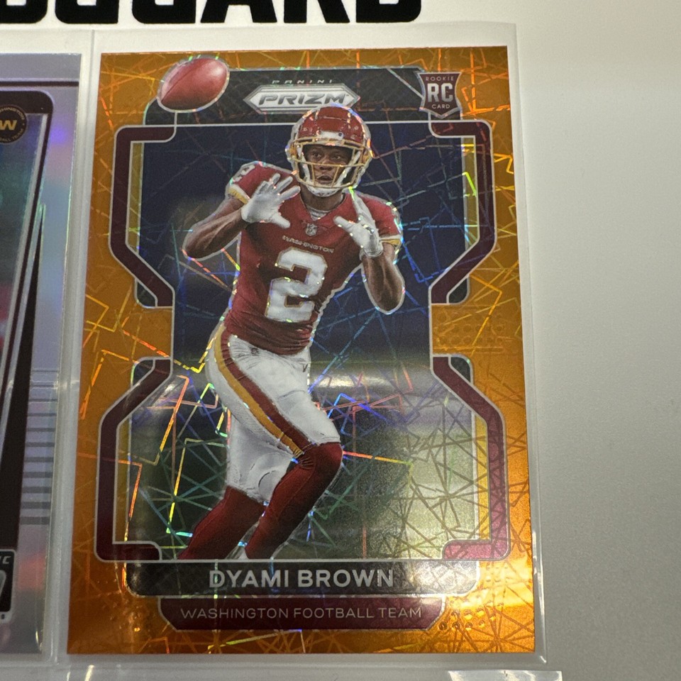 Dyami Brown 2021 RC Lot Rated Rookie Prizm Select Silver Orange Disco 4 ...
