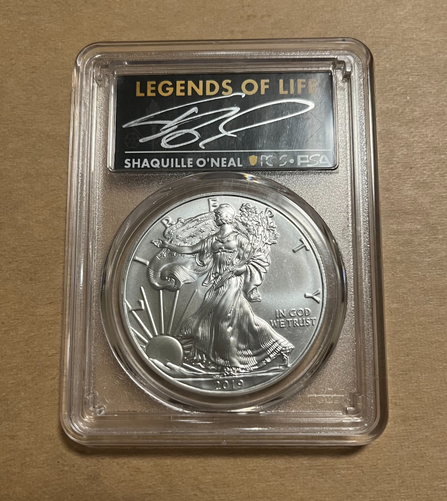 Legends of Life Shaquille O'neal Signature 2019 PCGS MS70 Silver Eagle ...