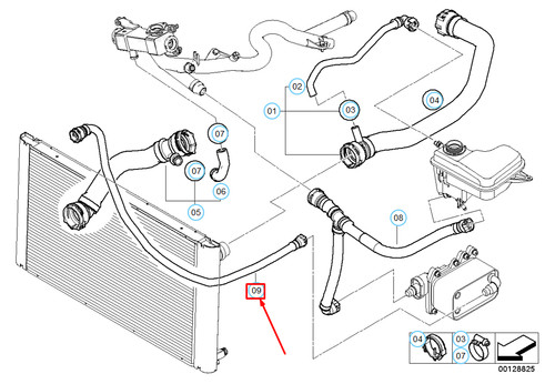 NEW BMW 5 E60 RADIATOR COOLANT HOSE 17127796273 7796273 OEM | eBay