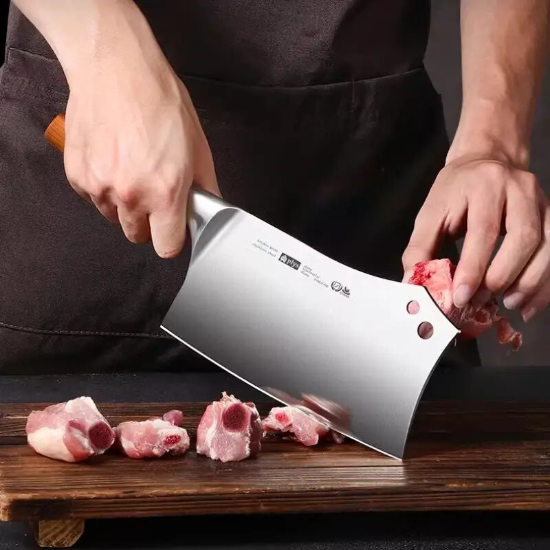Meat Cleaver - Heavy Duty Meat Chopper - Butcher Knife - Kitchen ...