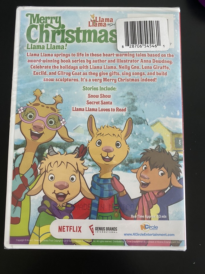 Merry Christmas Llama Llama! (DVD) New With Seal With 3 Stories Run ...