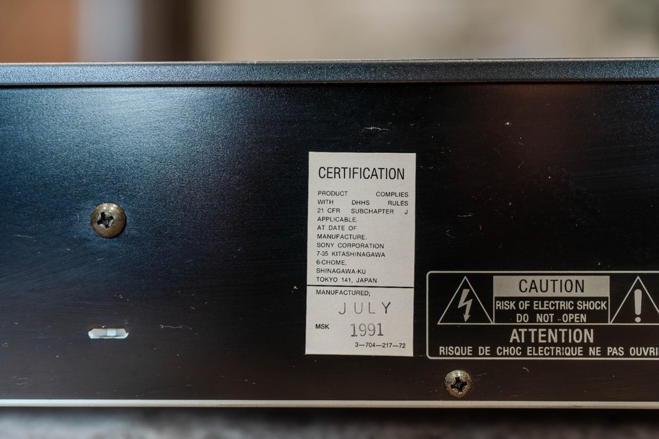 Sony CDP-291 Vintage CD Player 1991 High Precision D/A System Servo ...