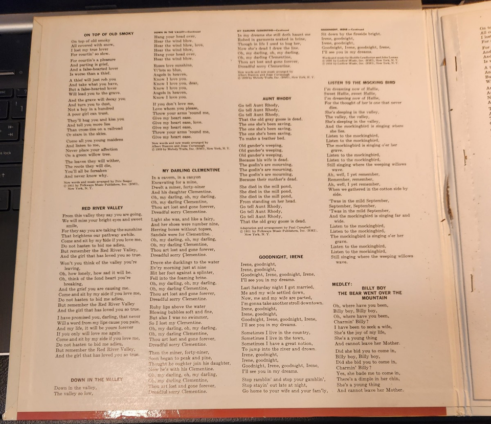 Mitch Miller - Folk Songs Sing Along w/ Mitch Miller And The Gang (LP ...