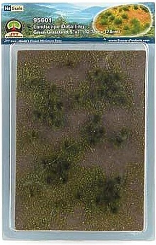 JTT Grassland Mat (Earth Base w/Grassy Tufts) Green - Model Railroad ...