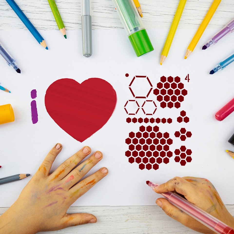 24 Pcs Crafting Stencils Painting Templates for Crafts Journal ...