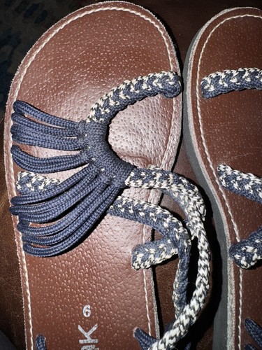 Le sac blue/white string sandal 7 | eBay
