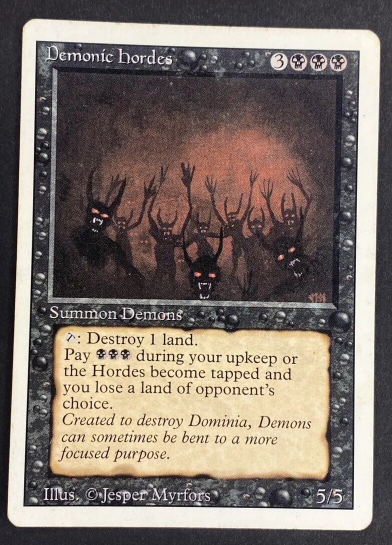 MTG Demonic Hordes Revised Edition Regular Rare for sale online | eBay