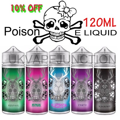 POISON 100ML E LIQUID VAPE JUICE 0MG NO NICOTINE VG/PG 50/50 | eBay