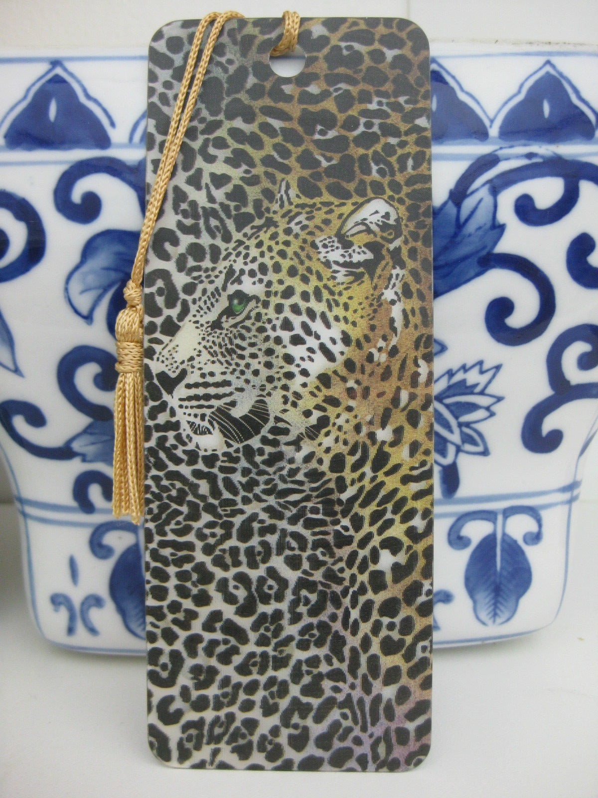 LEOPARD CHEETAH BOOKMARK 3D Motion Hologram TASSEL TRENZ USA MADE | eBay