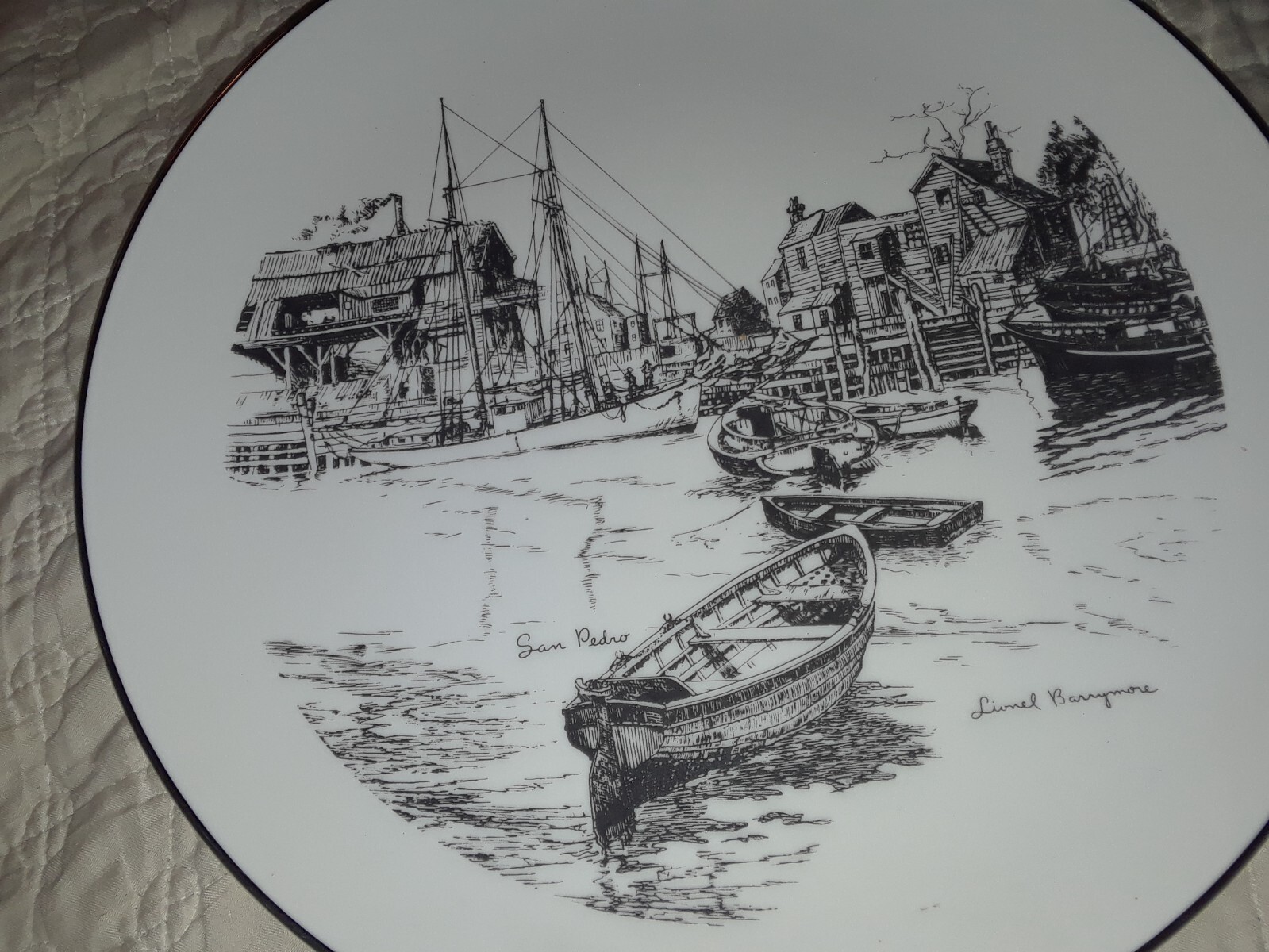 Gorham Fine China Lionel Barrymore San Pedro Plate 10 1/2" Plate ...