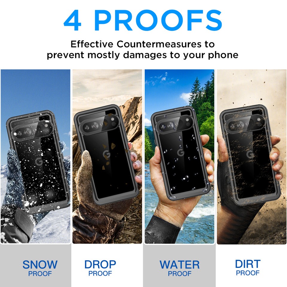 For Google Pixel 10 Pro XL/9 Pro XL 9 Waterproof Case Shockproof Full ...