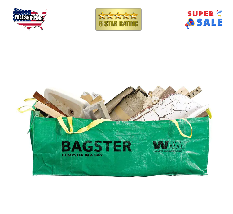 BAGSTER 3CUYD Dumpster in a Bag holds up to 3,300 lb, Green 1 Count ...
